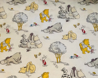 Winnie the Pooh Togetherish Sort of Day100% Cotton Fabric by - Etsy