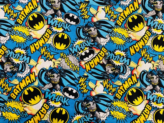 100% Cotton NEW Batman Blast DC Comics Camelot Mask Kaboom | Etsy