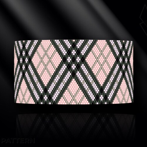 Floral Chain Peyote Stitch Bracelet Beading Pattern - Etsy