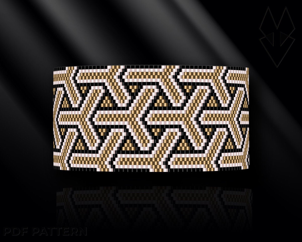 Peyote Bracelet Pattern, Peyote Pattern, Peyote Stitch, Miyuki Delica ...