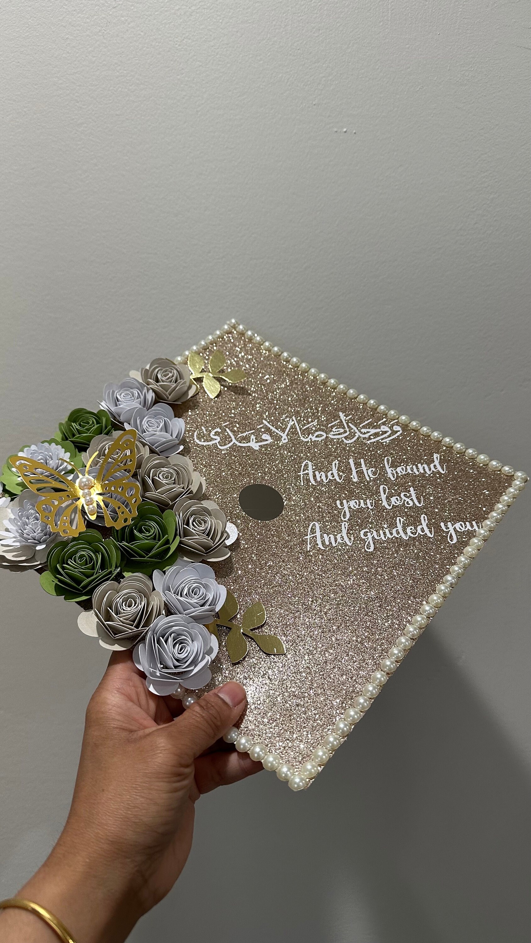 Islamic Graduation Cap Topper: Paper Flowers, Custom Floral Design - Etsy