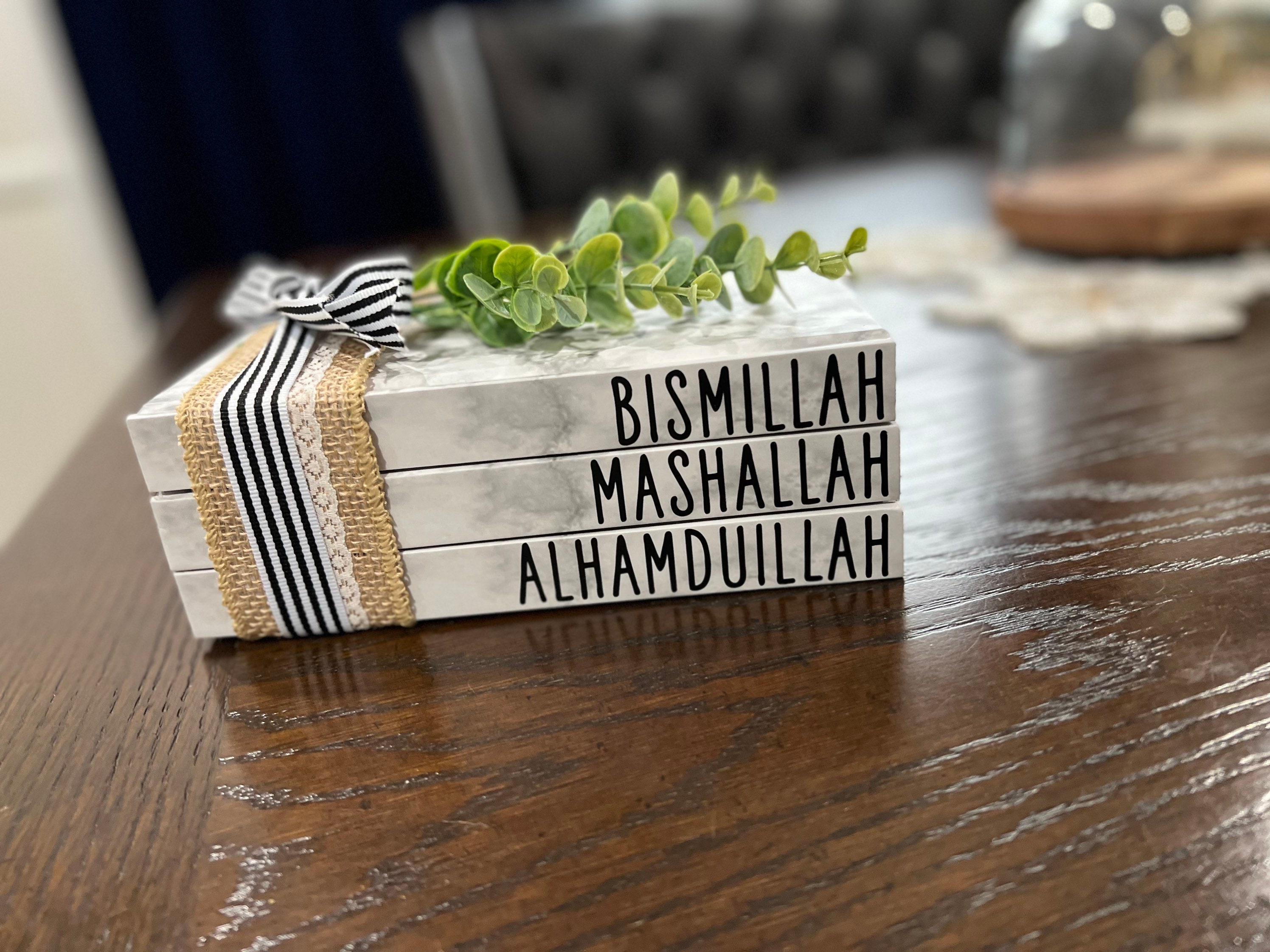 Large Islamic Book Stack Decor Hardcover Real Book Stack - Etsy