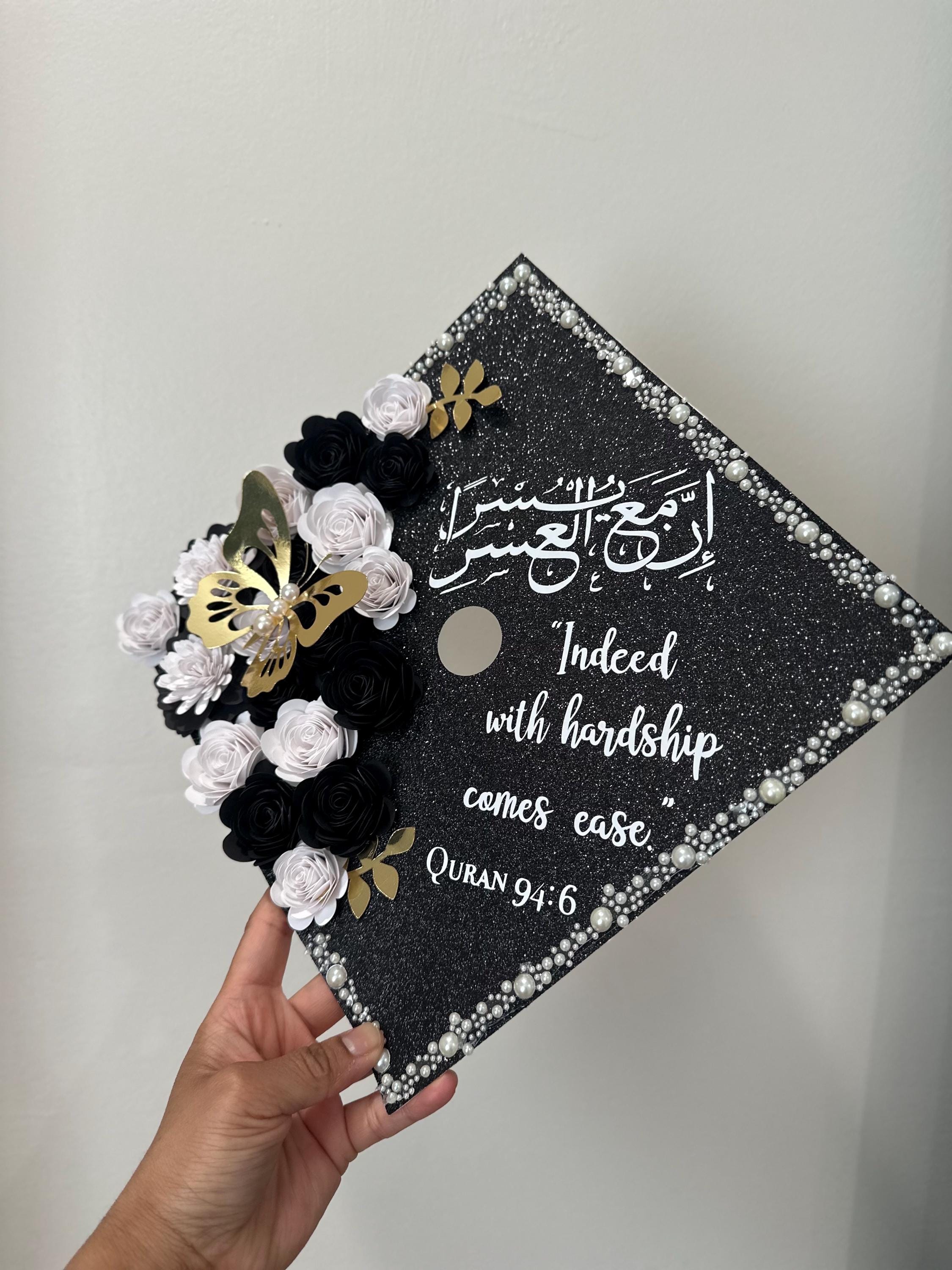 Islamic Graduation Cap Topper: Paper Flowers, Custom Floral Design - Etsy
