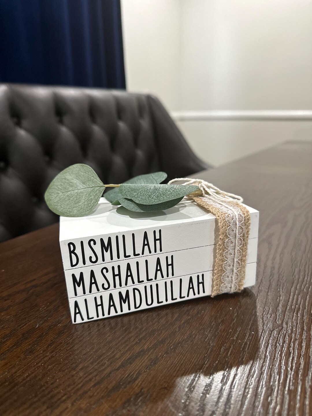 Small Wooden Bookstack | Islamic Bookstack Decor | Faux Bookstack ...