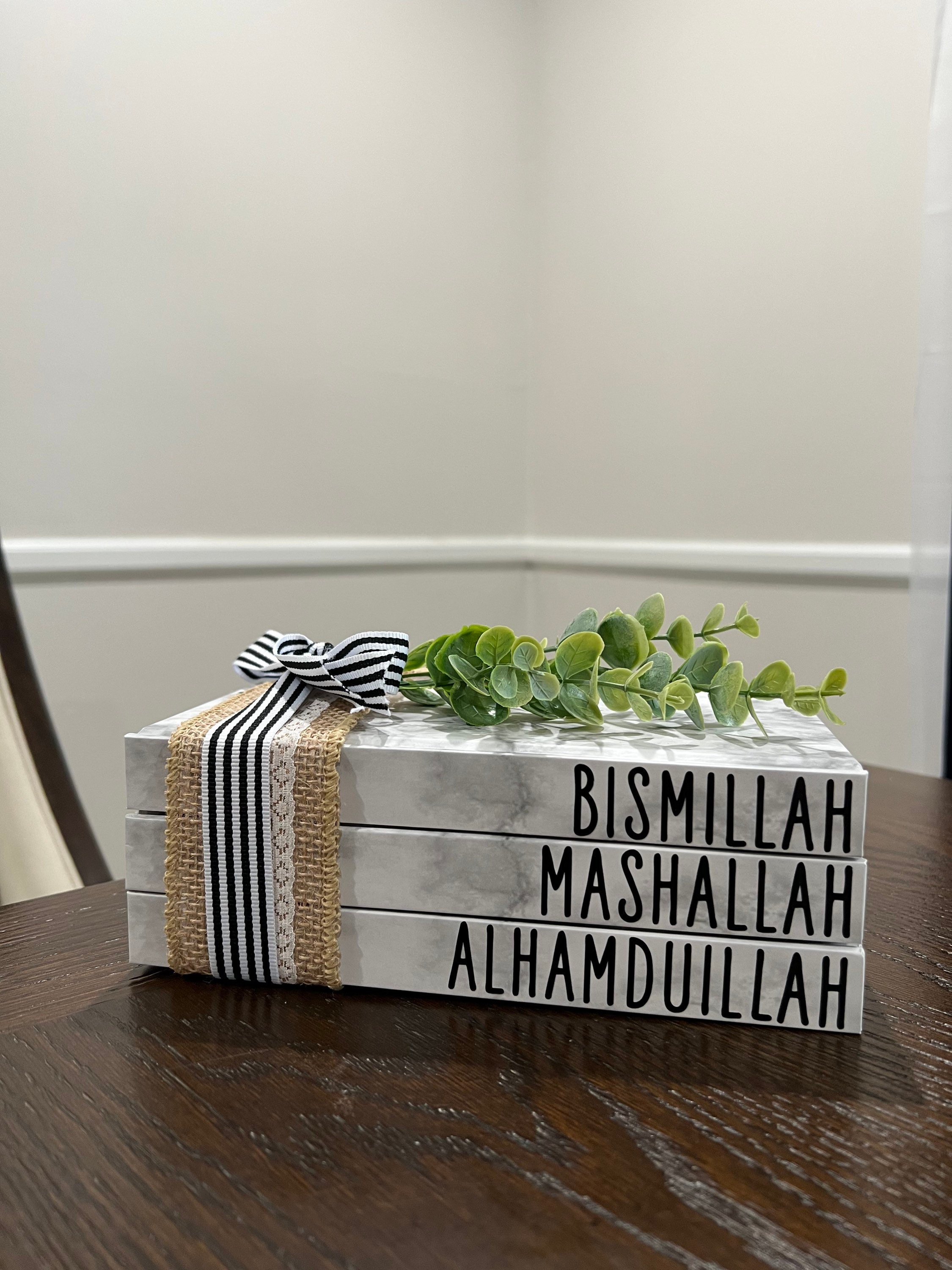 Large Islamic Book Stack Decor Hardcover Real Book Stack - Etsy