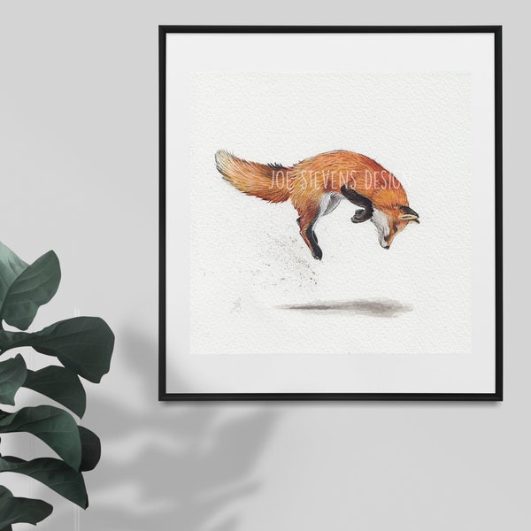 Red Fox Watercolor - Etsy