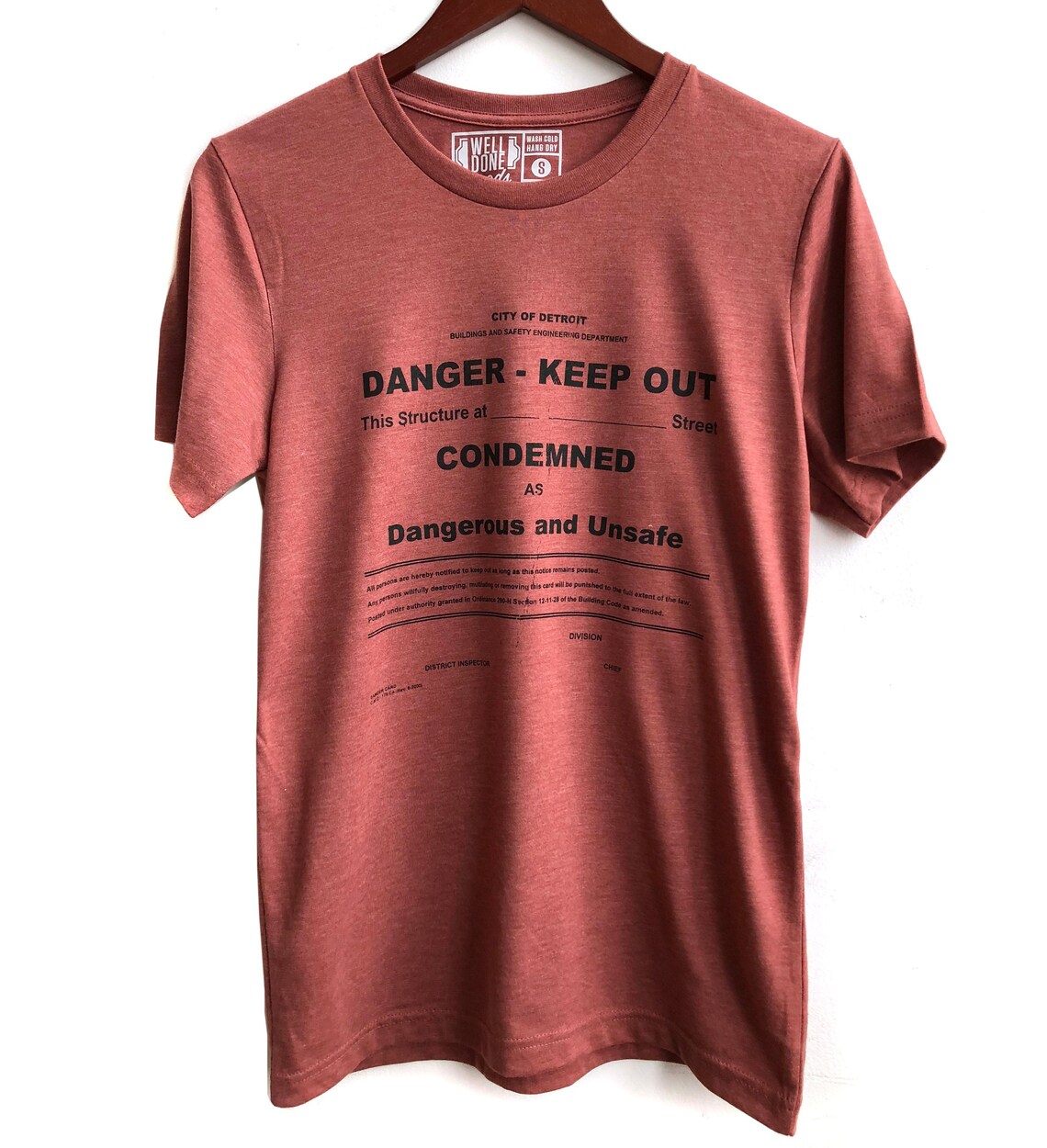 Danger Sign Keep Out Sign T-shirt. Detroit Graphic Tee. - Etsy