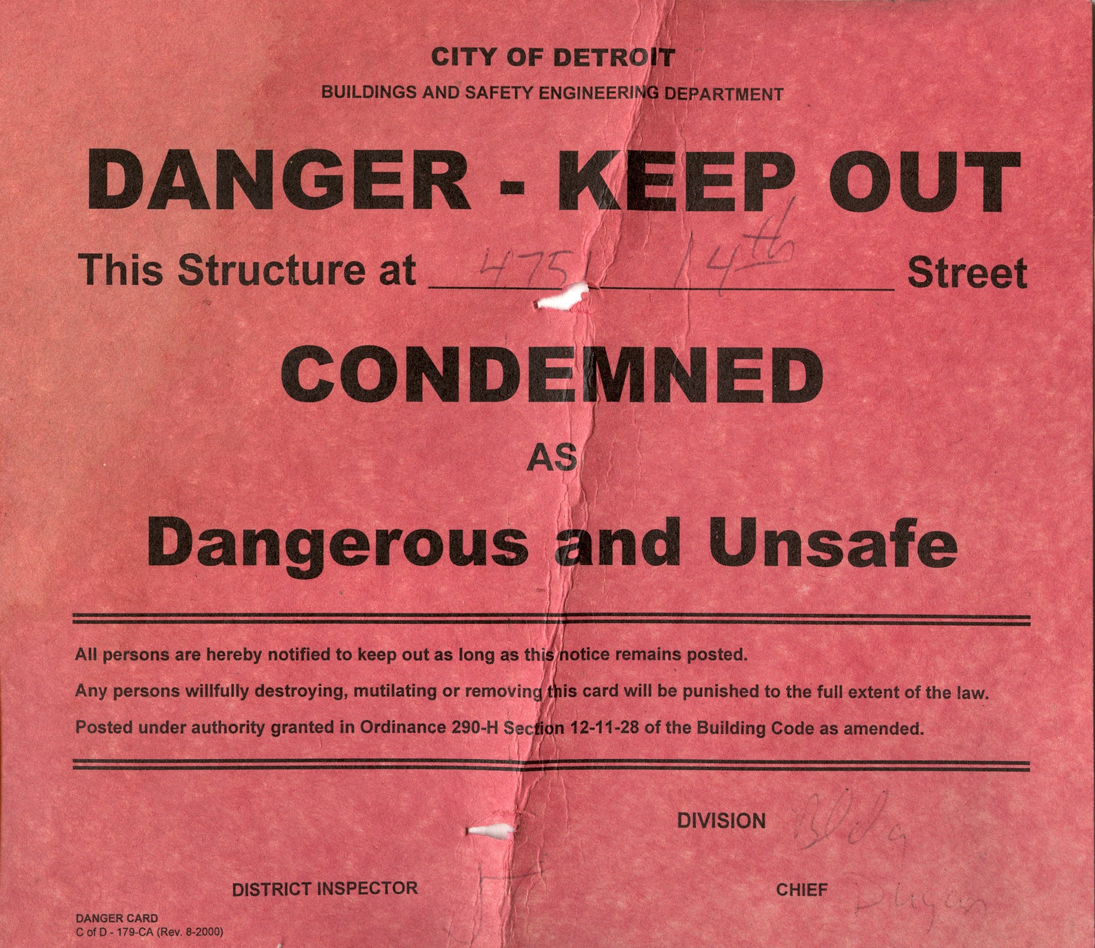 Danger Sign, Keep Out Sign T-shirt. Detroit Graphic Tee. Condemned ...