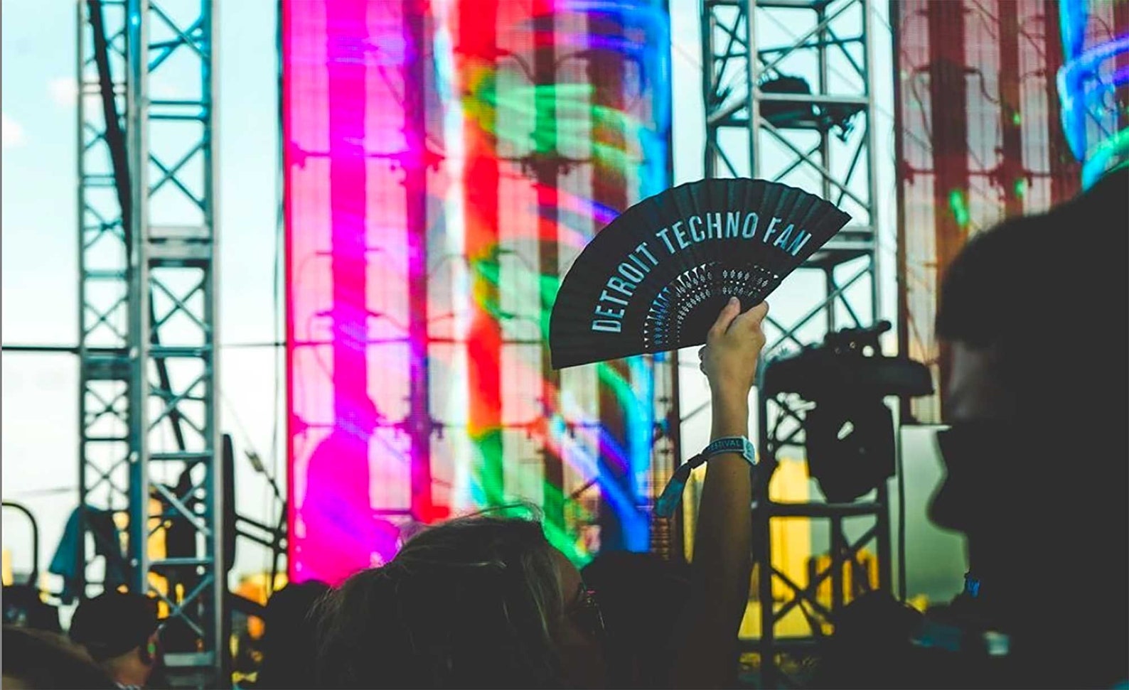 Detroit Techno Fan Printed Silk Black Folding Hand Fan. - Etsy