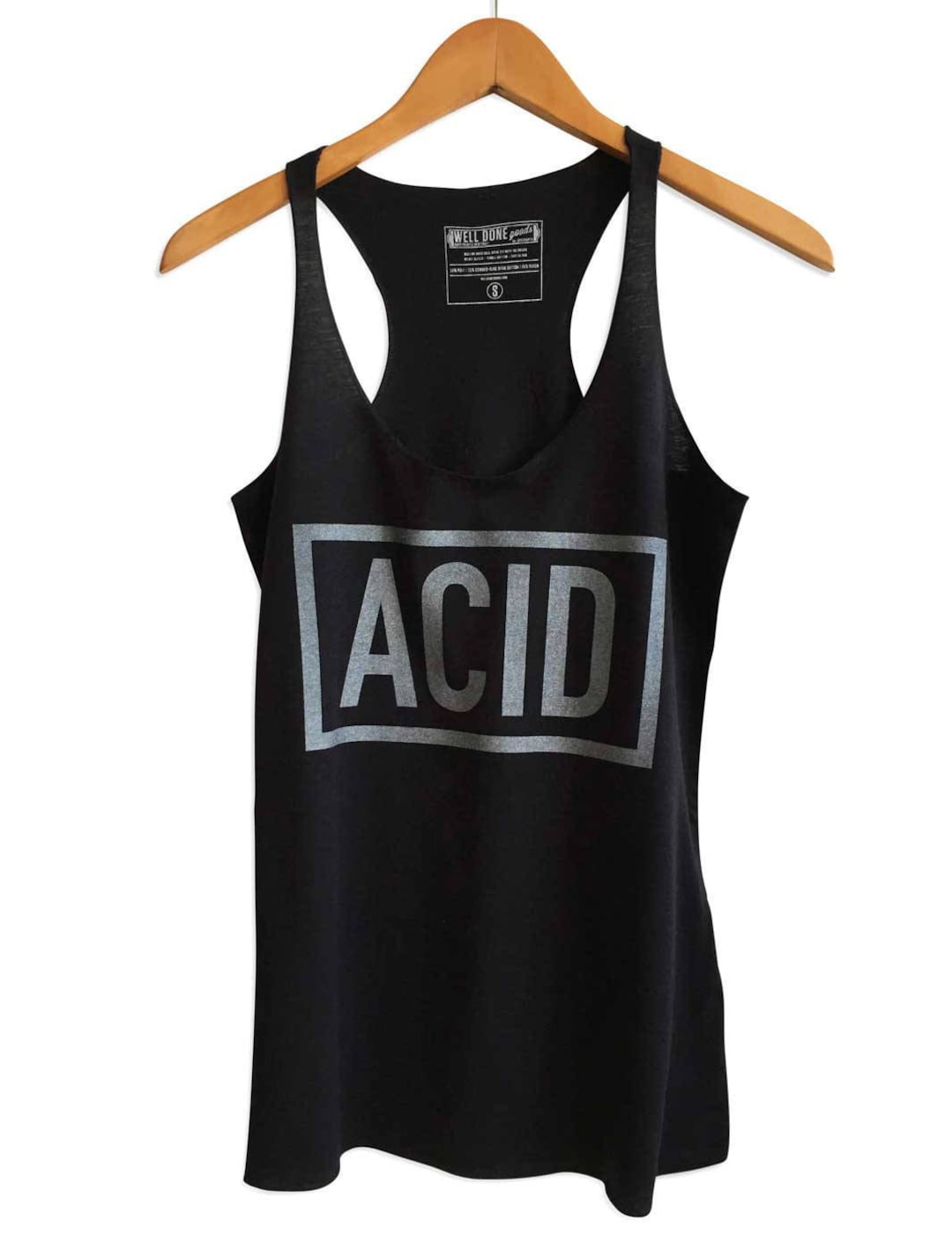 ACID Tank Top. Acid House, Black Racerback Women's Graphic Tank Top ...