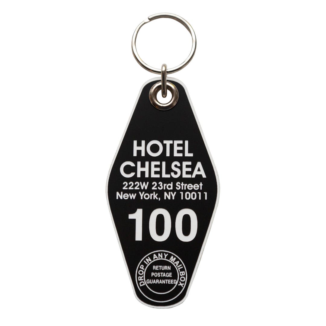 Hotel Chelsea Keychain, Motel Style Keychain. Hotel Chelsea New York ...