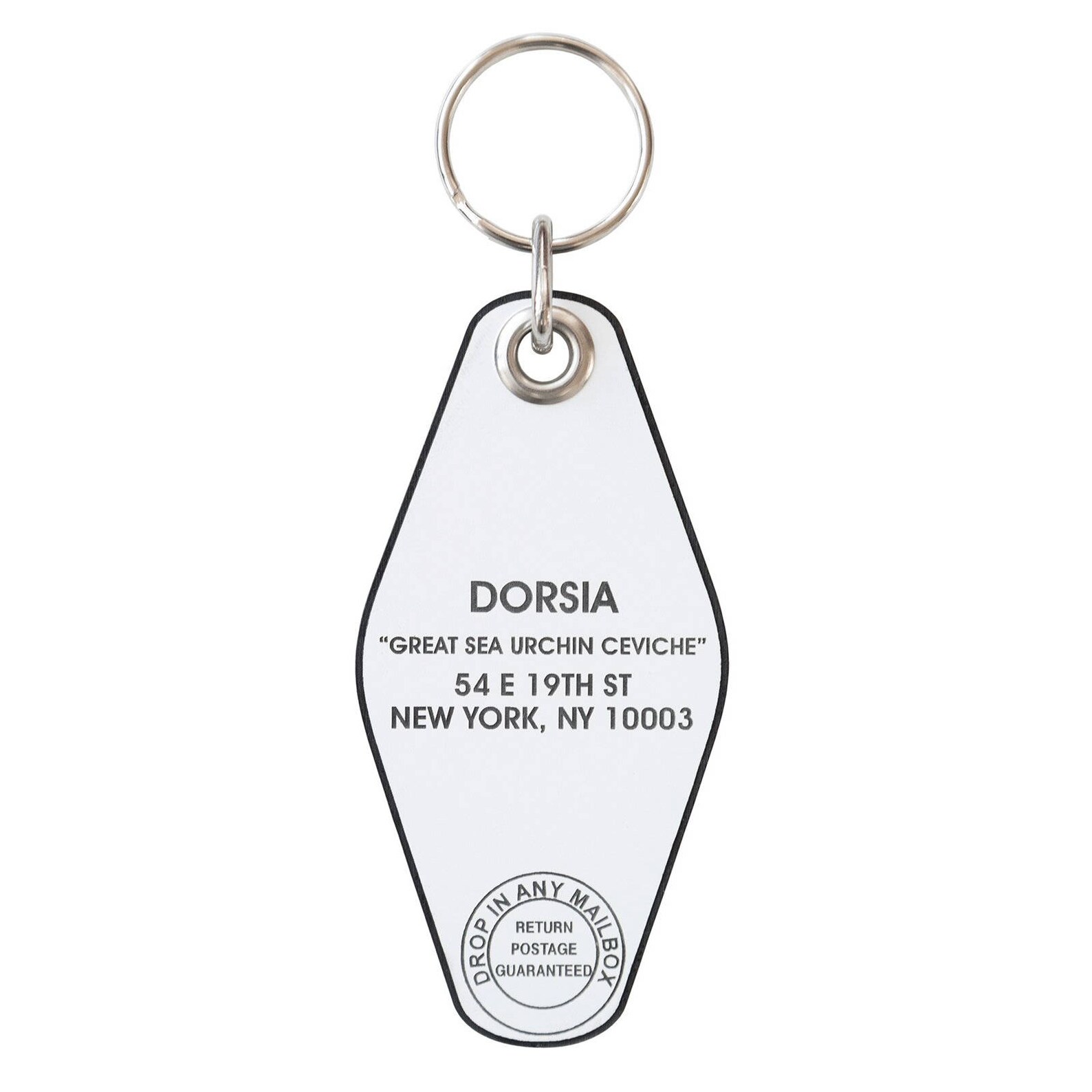 Dorsia Restaurant Keychain Vintage Motel Style Keychain. - Etsy
