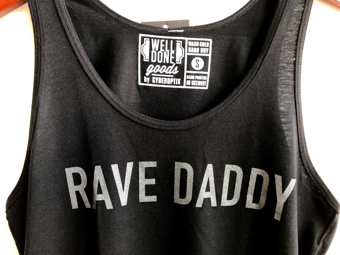 Rave Daddy, Tank Top. Festival Clothing, Funny T-shirt. Techno Shirt ...
