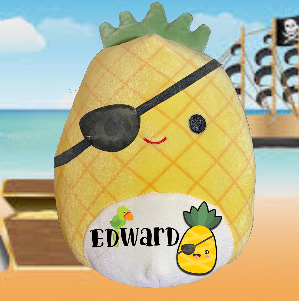 CUSTOMIZED SQUISHMALLOWS PINEAPPLE Plush 12inch Personalized - Etsy