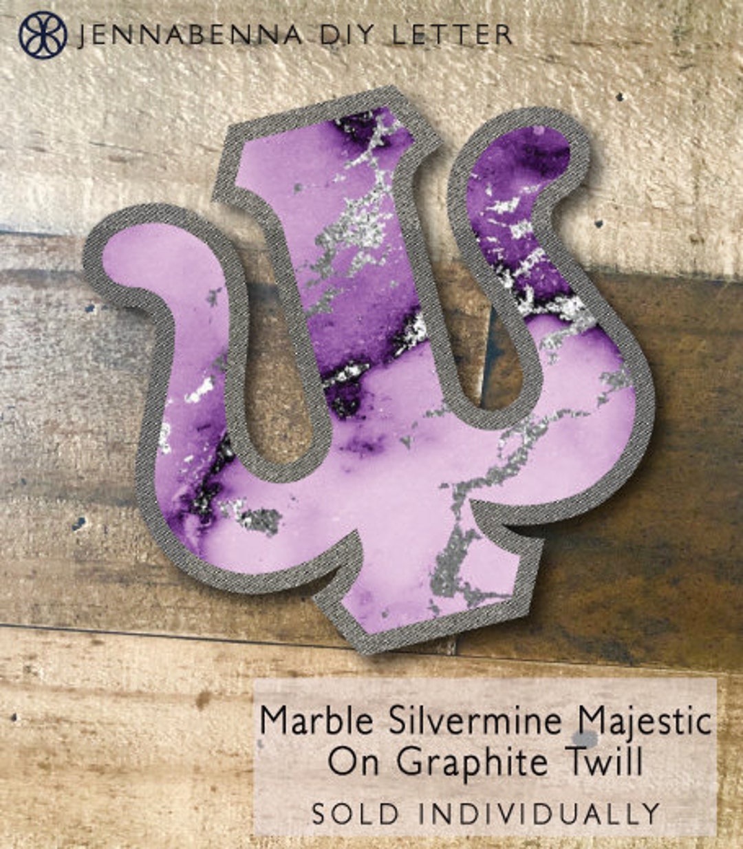 Individual DIY Iron on Letter Exclusive Marble Silvermine - Etsy
