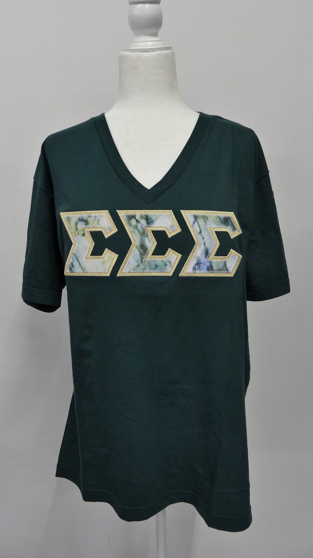 Sigma Sigma Sigma V Neck Sorority Letter Shirt - Etsy