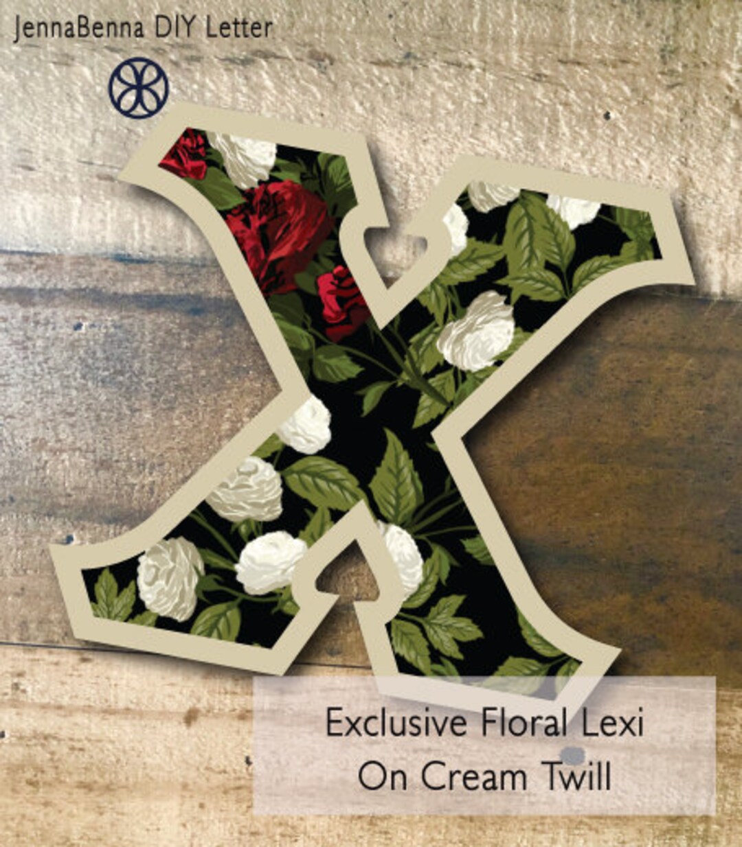 Individual DIY Iron on Letter Floral Floral Lexi on Cream Twill - Etsy