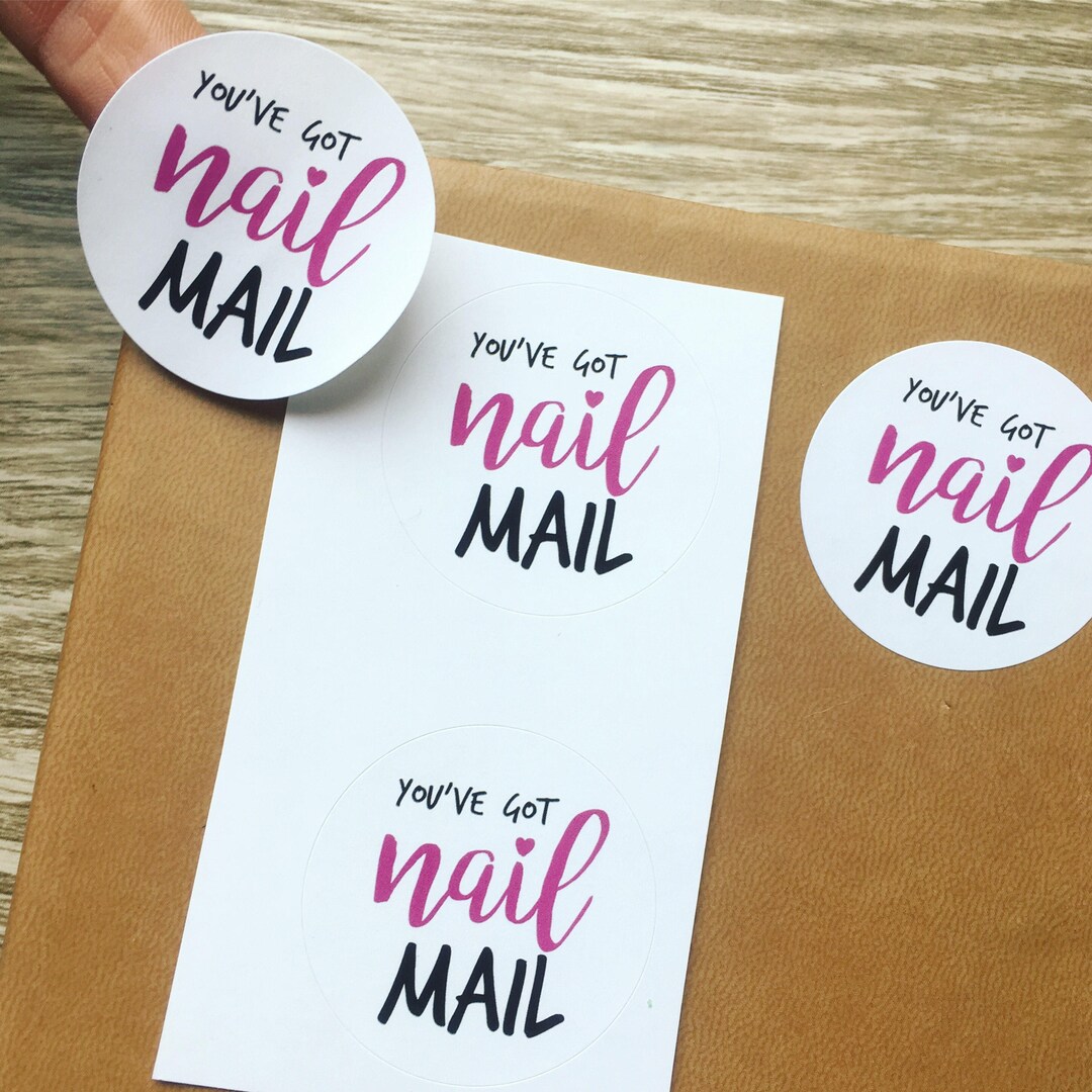You've Got Nail Mail! 50 1.5" Circular Mail Stickers - Etsy