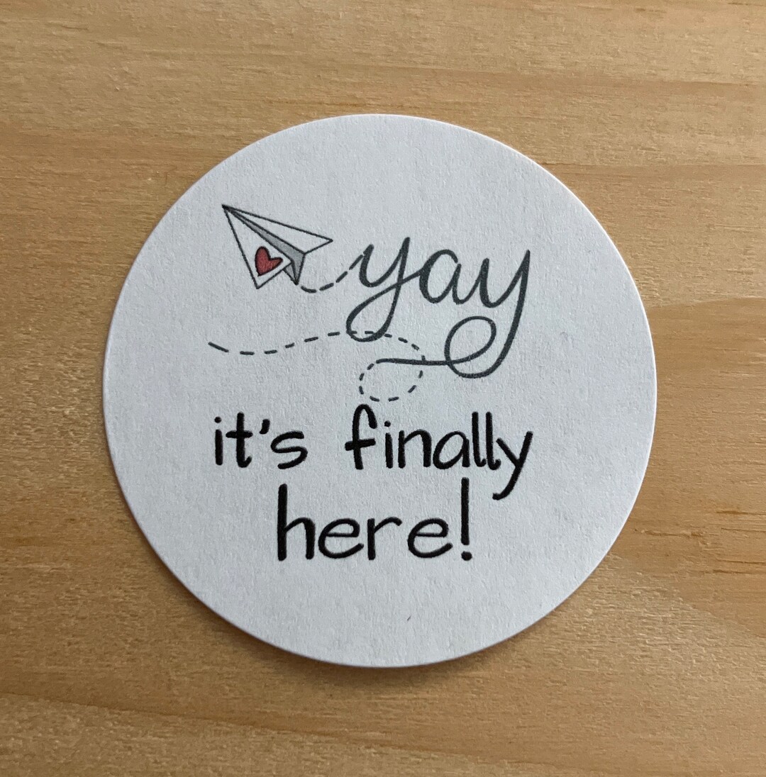 Yay Its Finally Here Paper Airplane Stickers 50 1.5 - Etsy