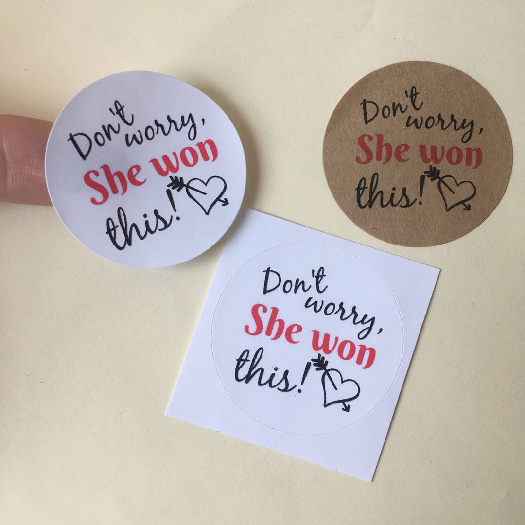 She Won This Mail Stickers - 50 1.5" Circular Happy Mail Stickers - Etsy