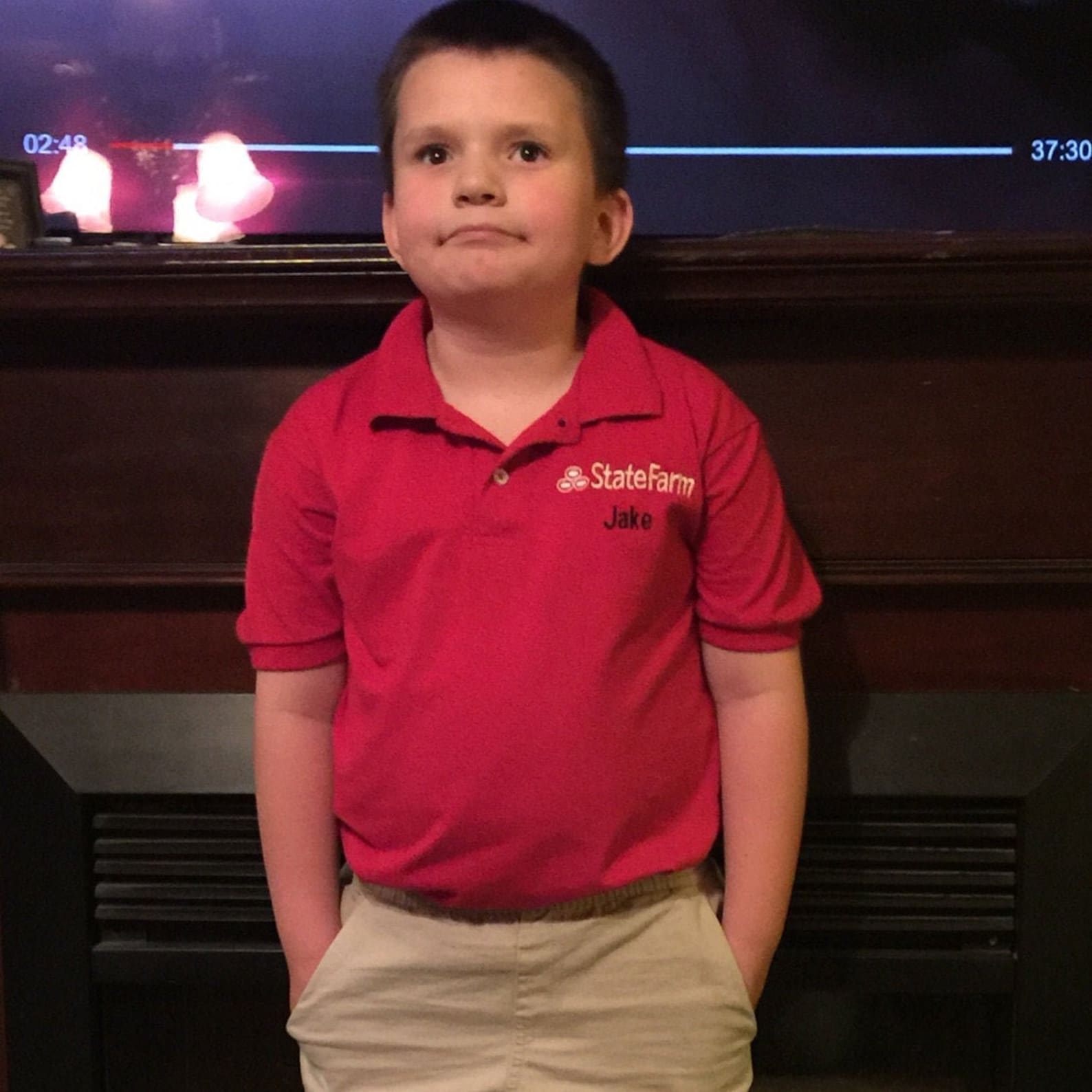Jake State Farm Halloween Costume Embroidered Red Shirt Short | Etsy Jake State Farm Halloween Costume Embroidered Red Shirt Short | Etsy