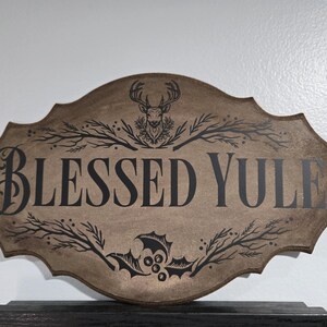 Blessed Yule Sign - Etsy