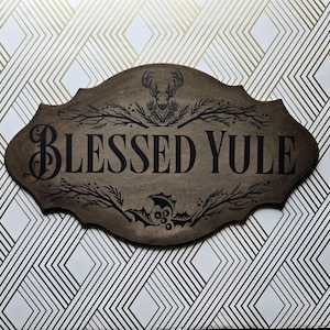Blessed Yule Sign - Etsy