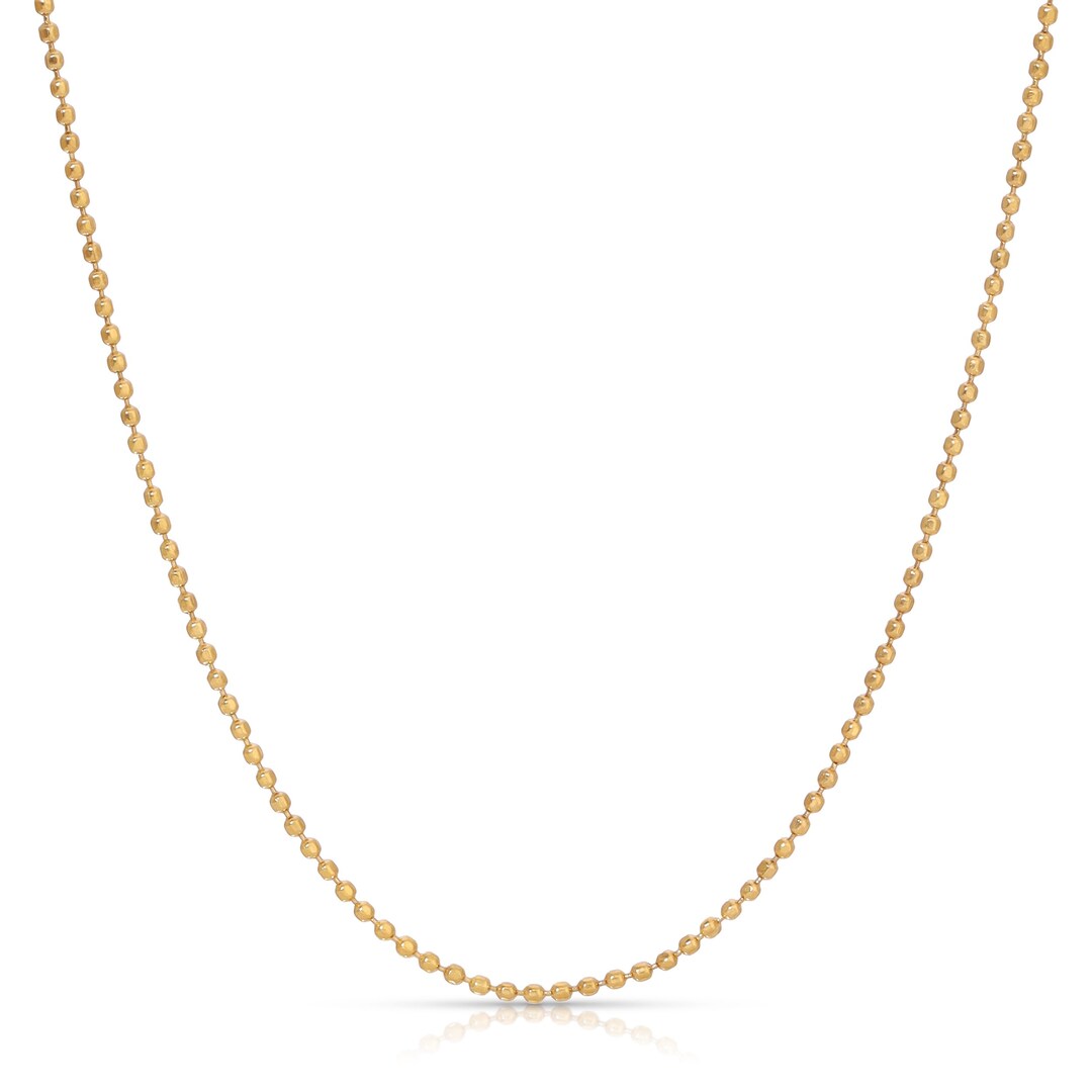 Sparkle Ball Necklace Chain, Cut Ball Bead Chain Sparkle Necklace ...