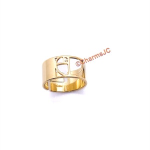 FIBONACCI Gold Stainless Steel Adjustable Ring, Golden Ratio, Sacred ...