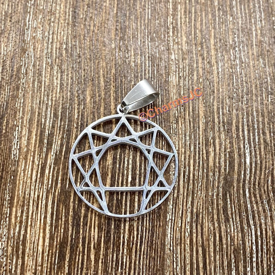 ENNEAGRAM Symbol Stainless Steel Pendant Charm, Enneagram of ...