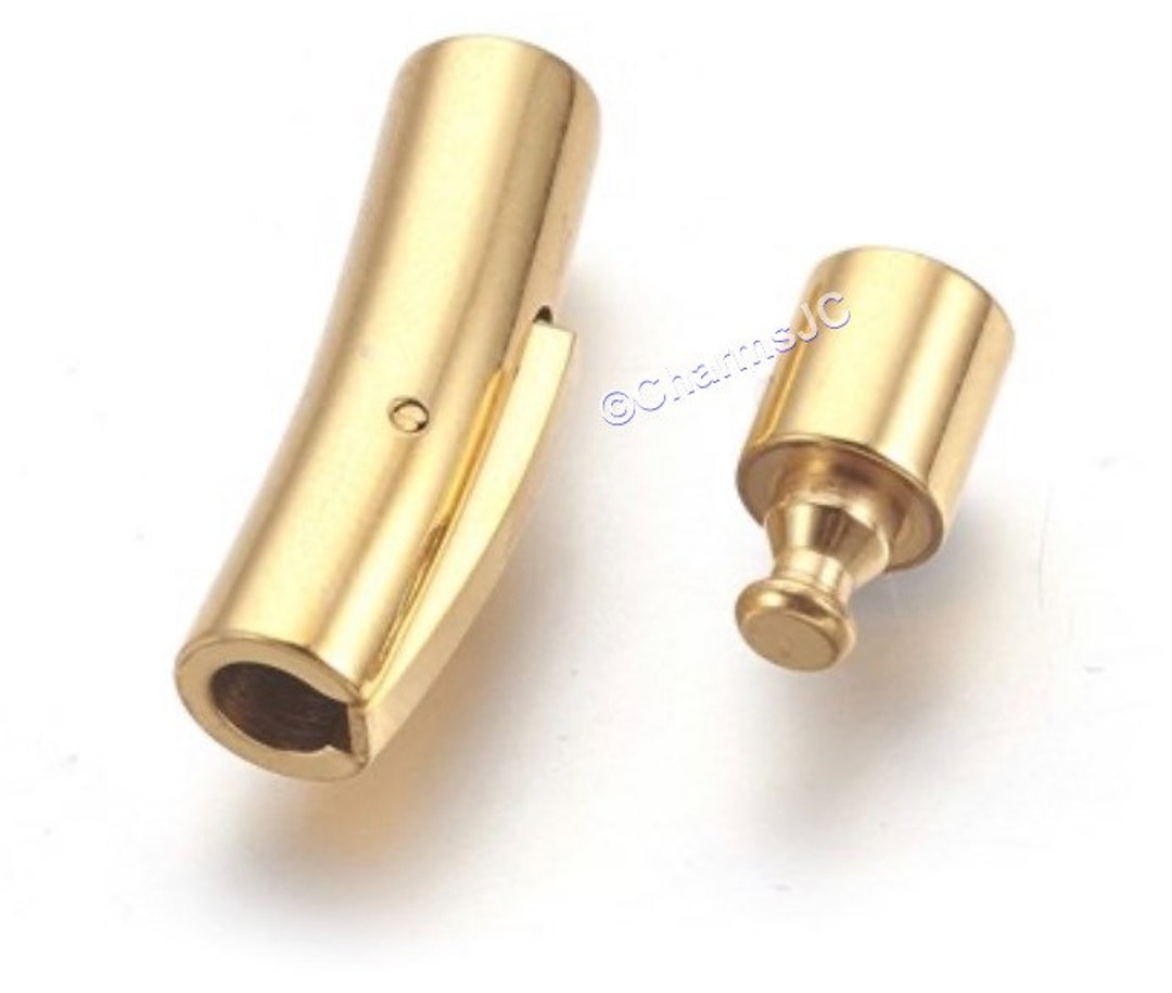 5mm Hole Bayonet Clasp, Gold Plated Stainless Steel Bayonet Clasp for ...