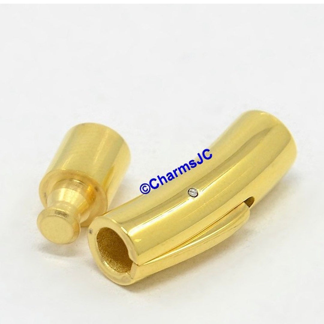 4mm Hole Bayonet Clasp, Gold Plated Stainless Steel Bayonet Clasp for ...