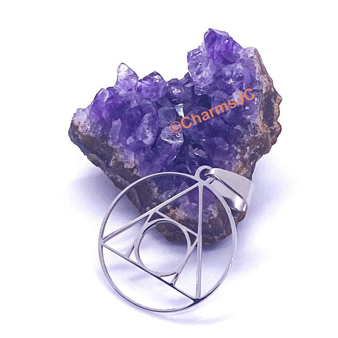 Philosopher's Stone Alchemical Pendant Stainless Steel, Amulet Talisman ...