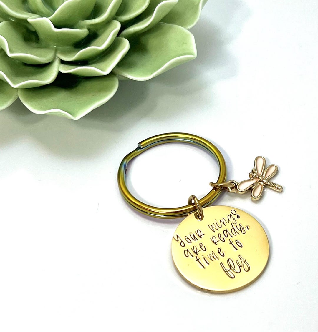 Your Wings Are Ready, Time to Fly. College Gift. Keychain for Teenager ...
