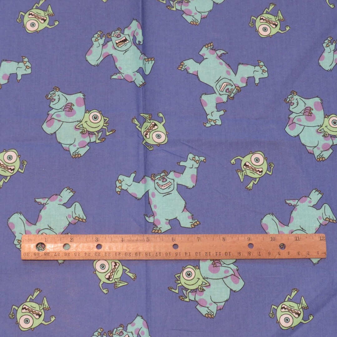 Vintage Monsters Inc Fabric Sully Mike Cotton 22x44 - Etsy