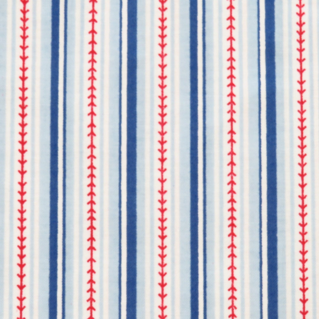 Jo-ann Fabric Baseball Lacing Stripe Blue Cotton 1.9 Yd - Etsy