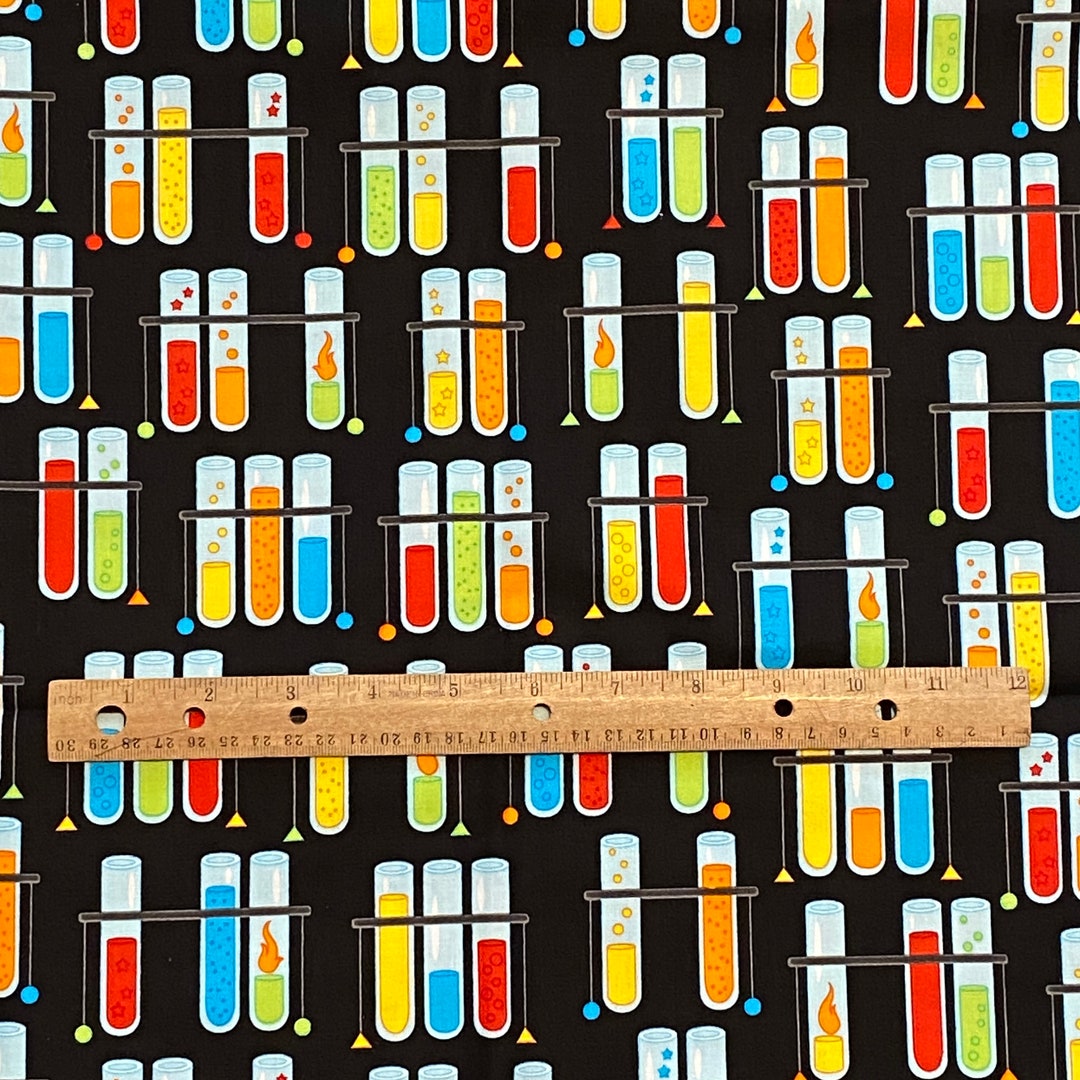 Novelty Science Fair Fabric Black Quilting Cotton 26x42 - Etsy