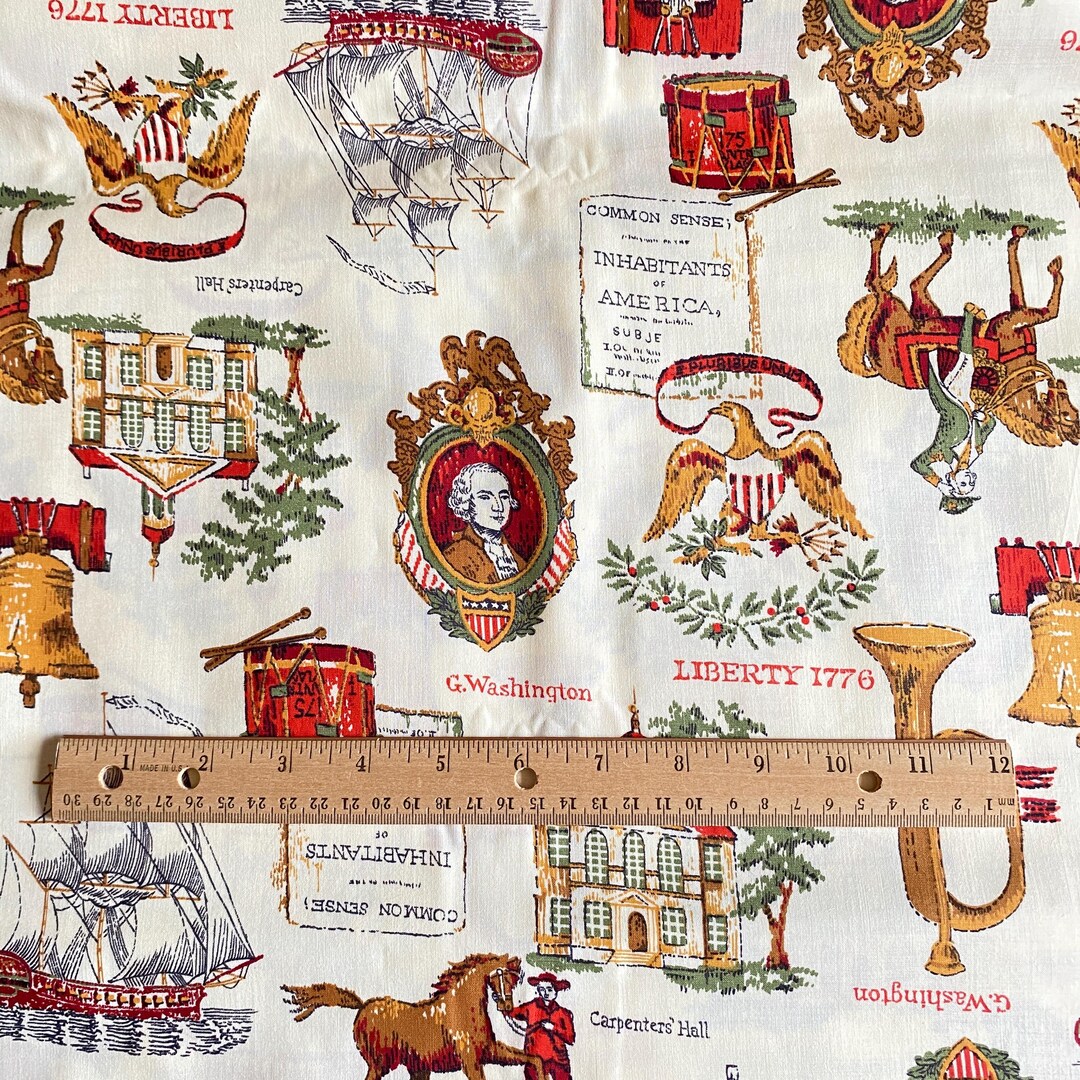 BTY 1950s Vintage Colonial Fabric Quilting Cotton - Etsy