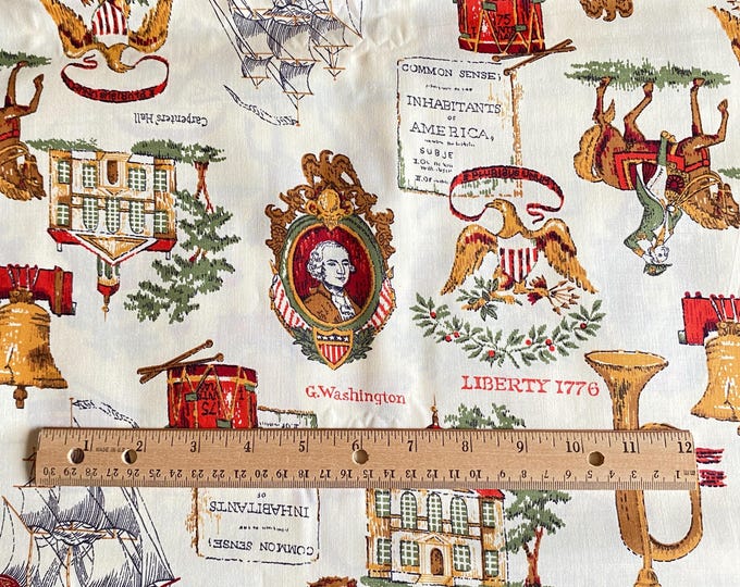 BTY 1950s Vintage Colonial Fabric Quilting Cotton - Etsy