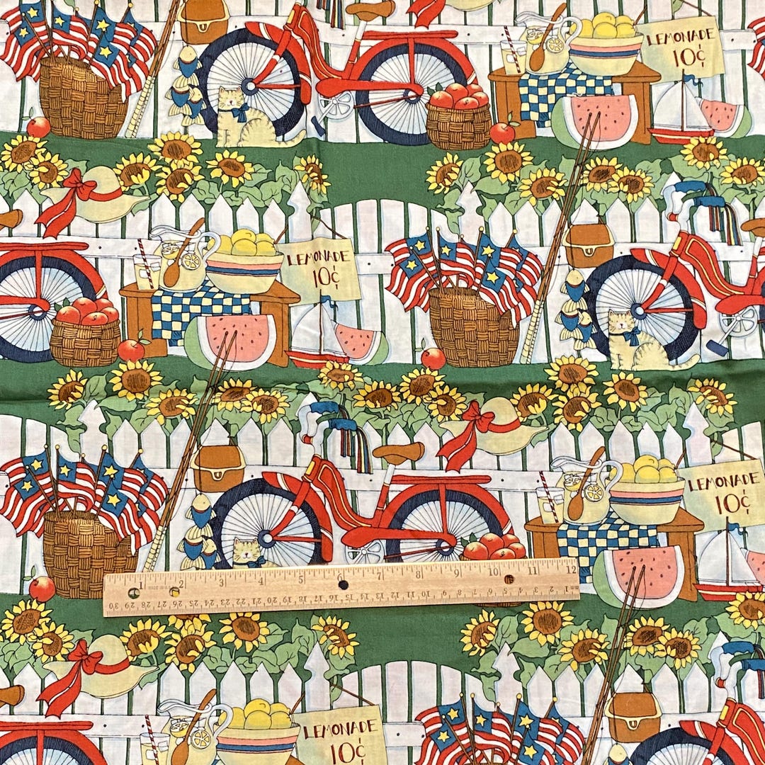2.4 YD Fabric Traditions Bicycle Fabric Quilting Cotton - Etsy