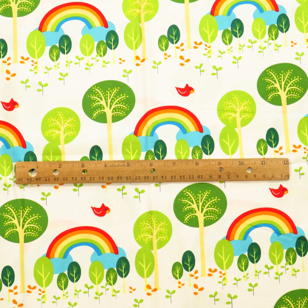 Jungle Gym Whimsical Rainbow Fabric Eugene Textiles 1 YD - Etsy