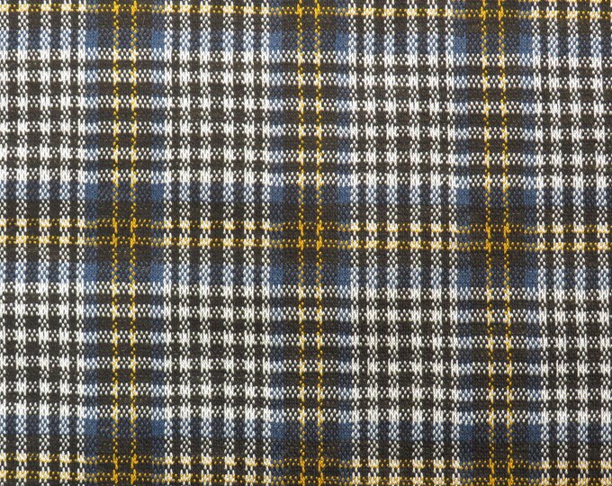 Vintage 1970s Double Knit Polyester Fabric Plaid BTY - Etsy