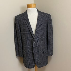 Vintage Mens 1966 Plaid Sport Coat Brown Gray Judson Philips Approx 42R ...