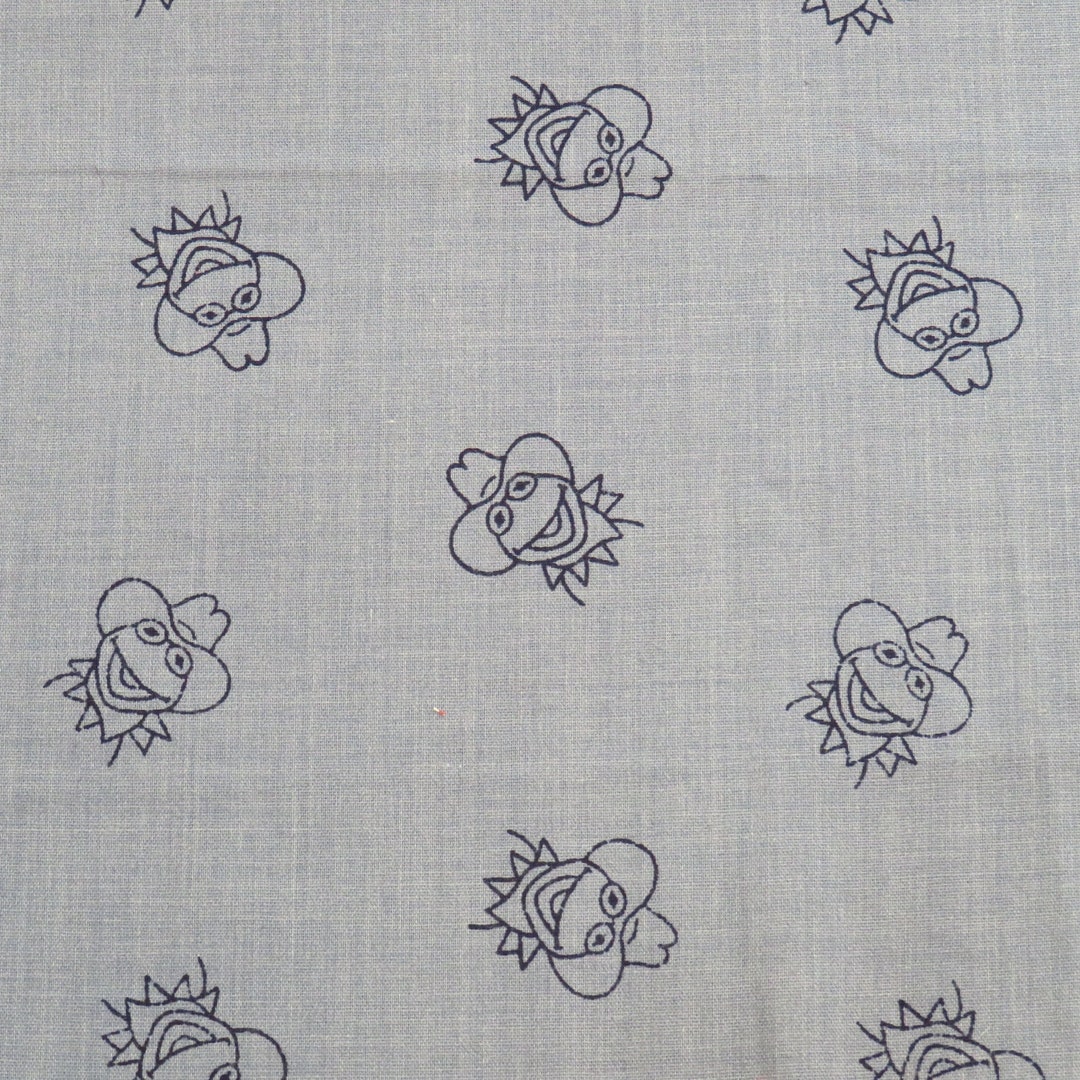 Cowboy Kermit the Frog Chambray Fabric Cotton Blend BTY - Etsy