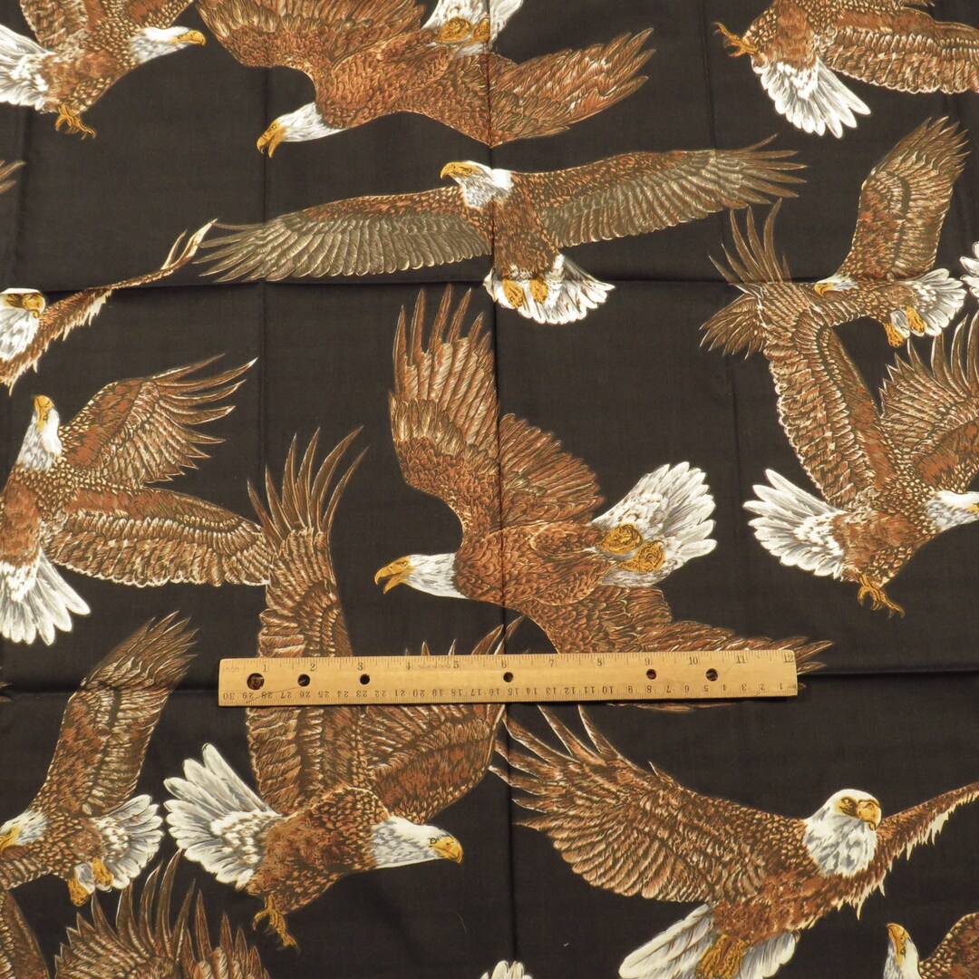 1 YD Flying Bald Eagles Fabric Quilting Cotton - Etsy