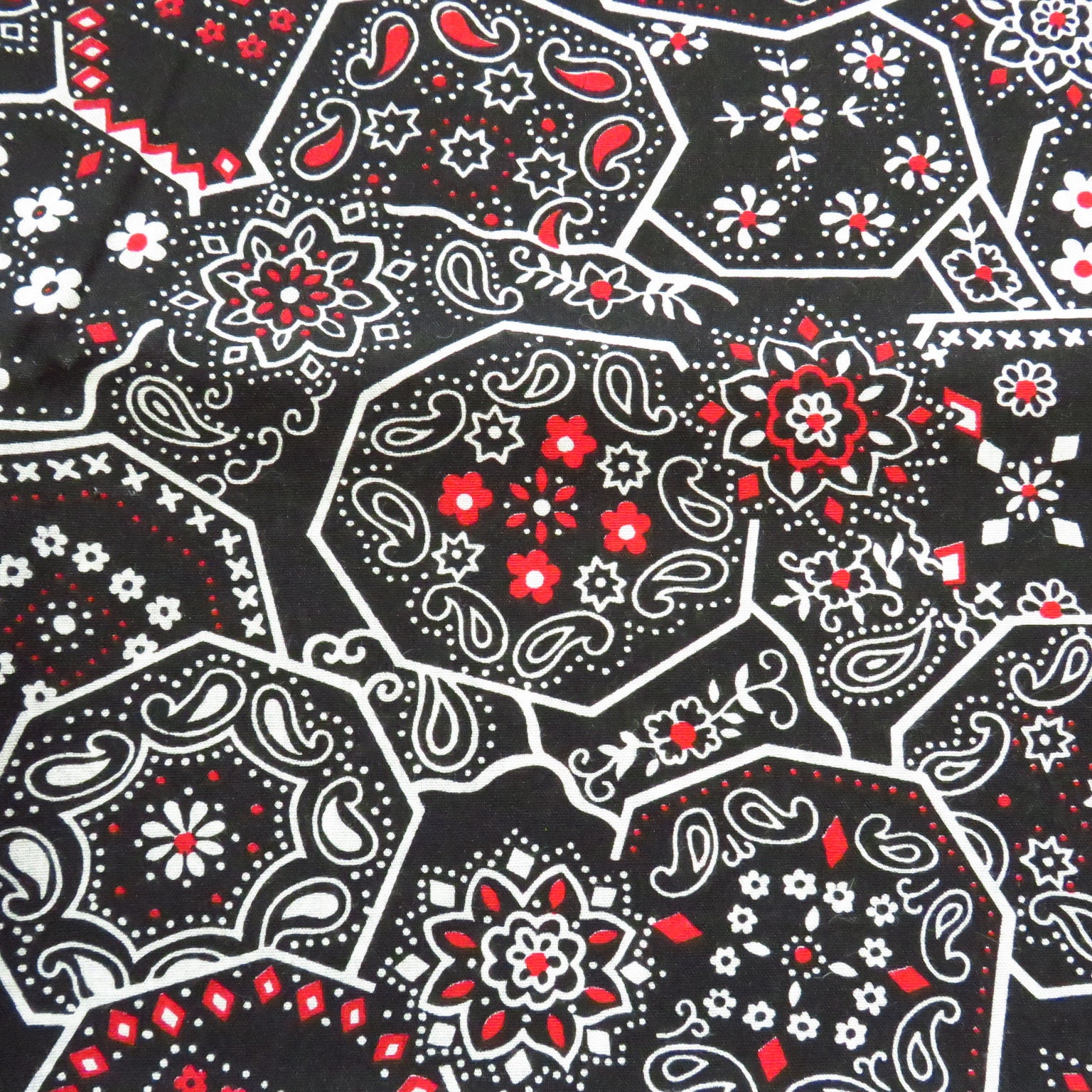 Black Bandana Print Wallpaper