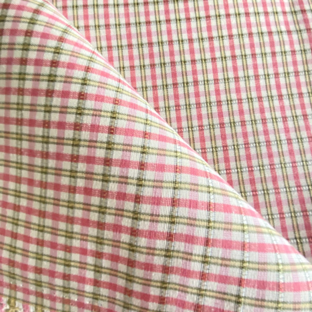 BTY Pink Green Check Interior Decor Fabric Upholstery - Etsy