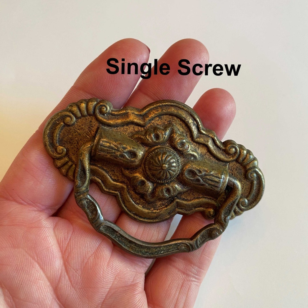 Ornate Single Screw Antique Drop Pull Victorian Shabby - Etsy
