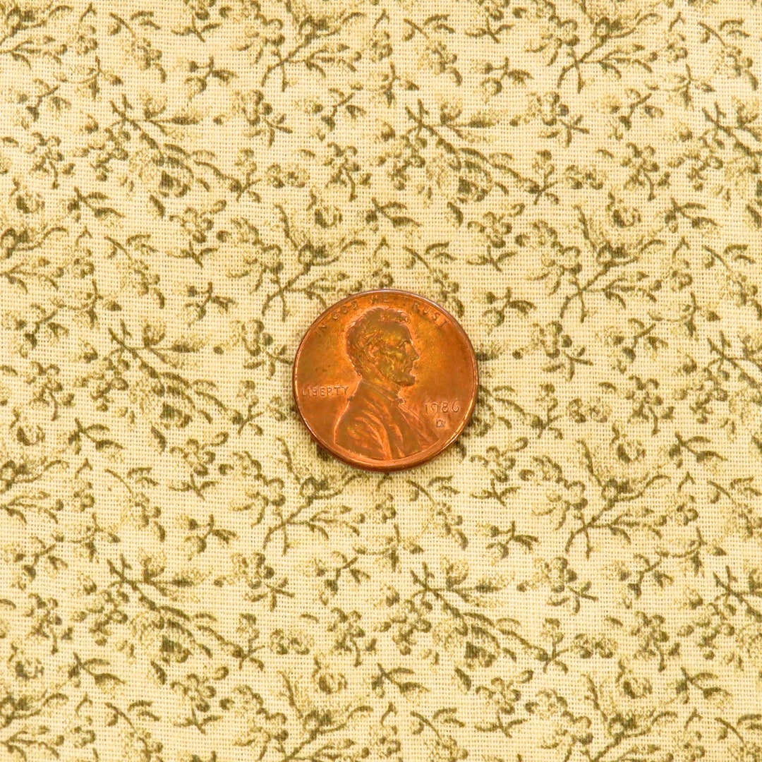 Vintage Ditsy Floral Apparel Fabric Beige Cotton 34x44 - Etsy