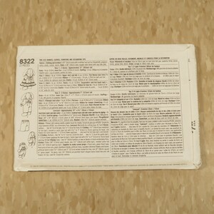 Uncut Vintage Bunny and Clothes Pattern Simplicity Crafts 8322 - Etsy